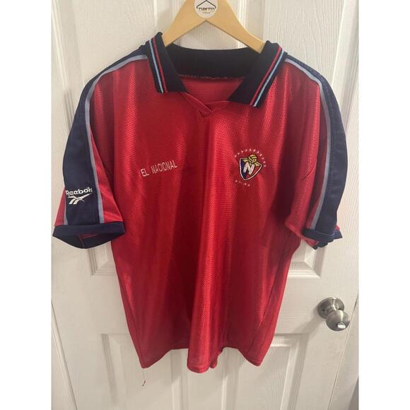 Reebok | Other | Vintage El Nacional Shirt Mens Large Red Ecuador ...